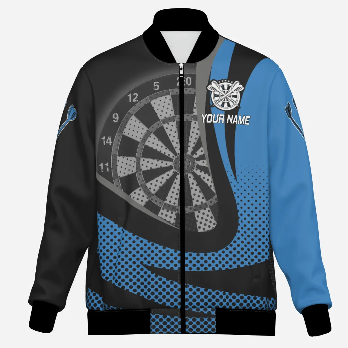 Black and Blue Darts Jacket x189 blue