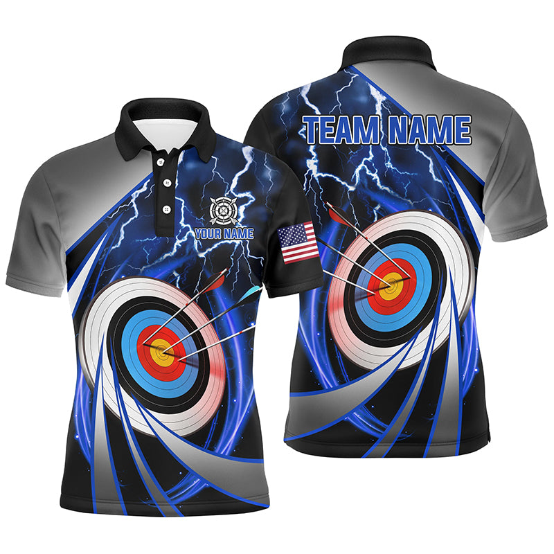 Blue Archery 3d Target Thunder Lightning Personalised Men and Women Po