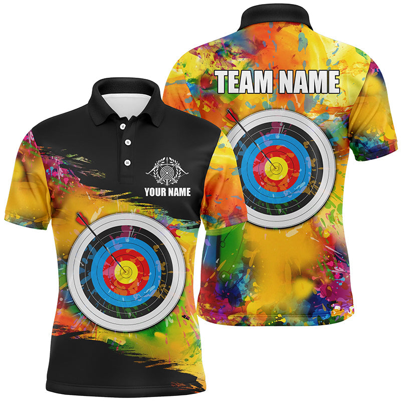 Personalised Colorful 3D Target Archery Men and Women Polo Shirts Cust
