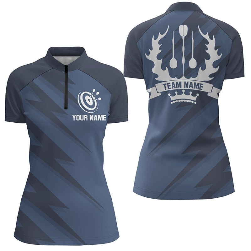 Custom Women's Navy Lightning Basic Darts Shirt - Stylish Darts Jersey