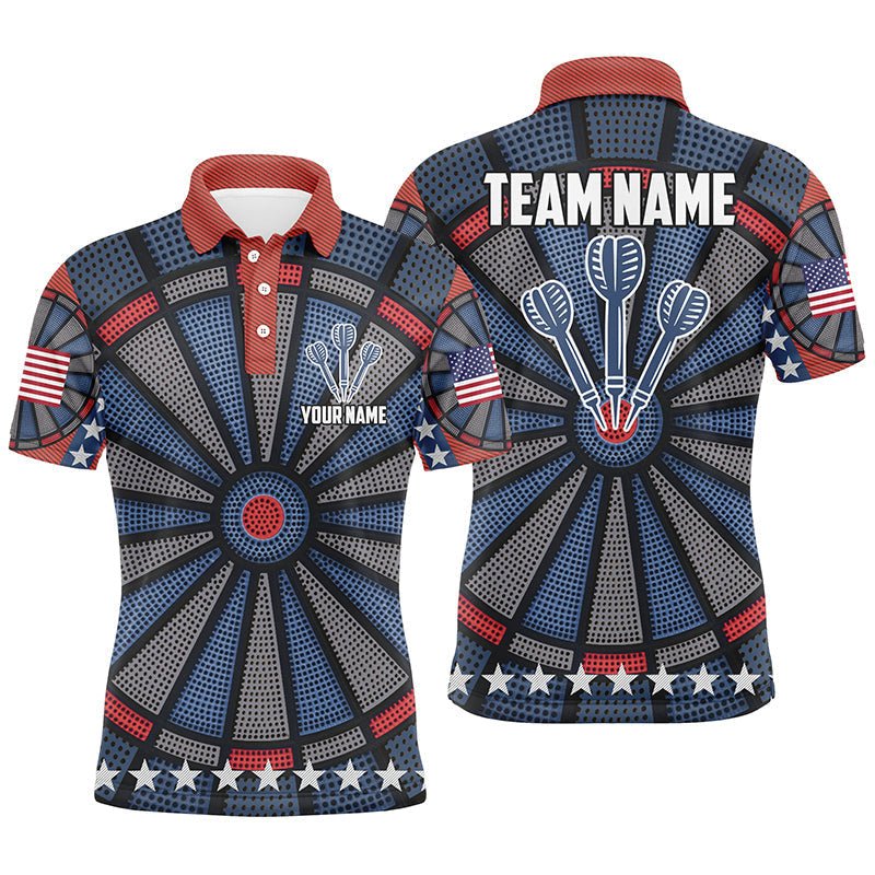 Personalized All Over Print Men's Darts Polo Shirt - Customized Dart J