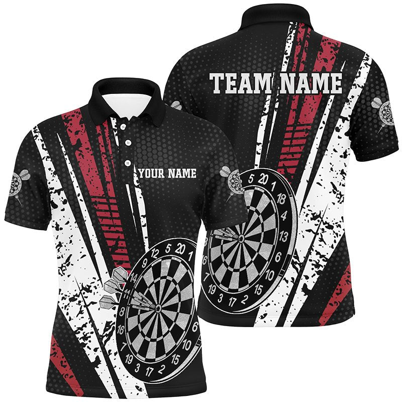 Personalised Men's Darts Shirt in Retro Geometric Style - Men's Darts